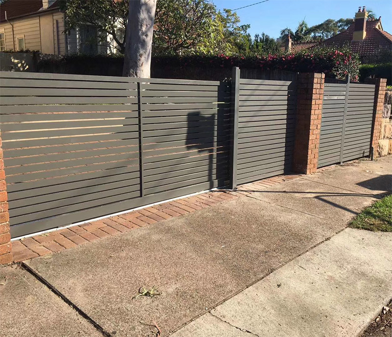 Aluminum Slat Fence Horizontal- FENCE DEPOT