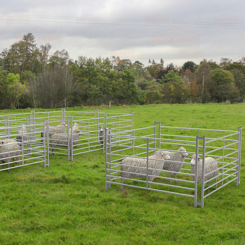 5ft 7 Railed Metal Galvanized Sheep Hurdle - FENCE DEPOT