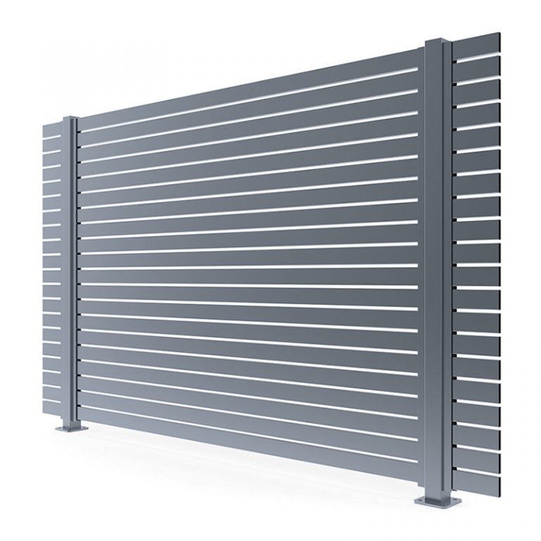 Aluminium Slat Fencing, Horizontal Aluminum Fence - Fence Depot
