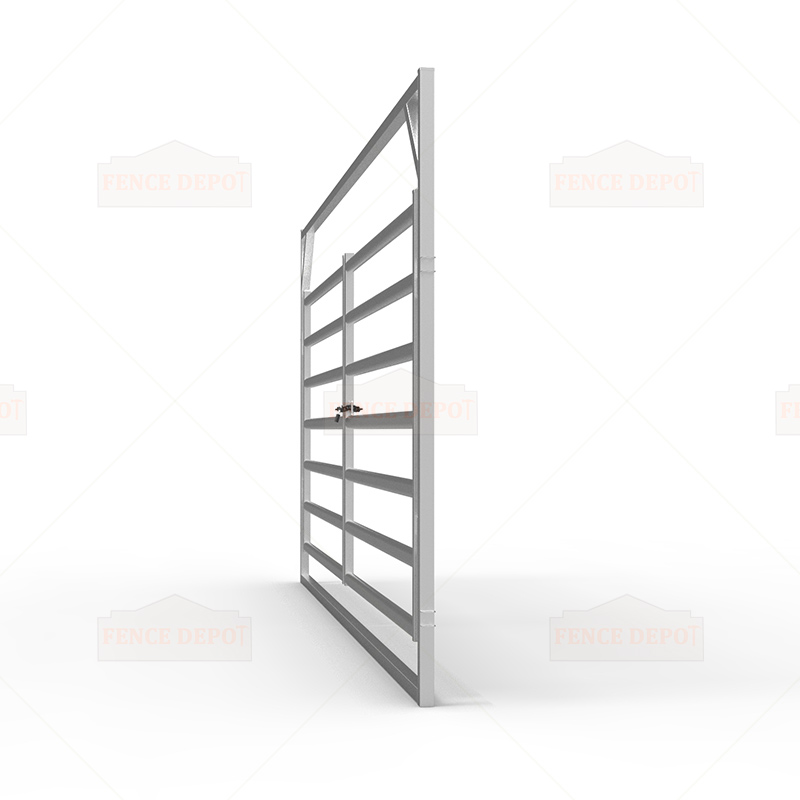 Cattle Rail Double Gates In Frame - FENCE DEPOT