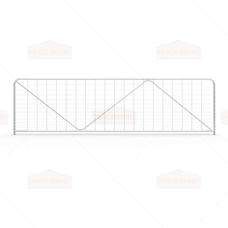 14ft N-Stay Metal Gradient Mesh Infill Farm Gate - FENCE DEPOT