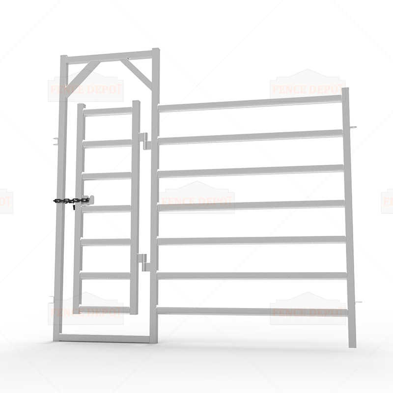 Cattle Rail Manway Fence Panels - FENCE DEPOT