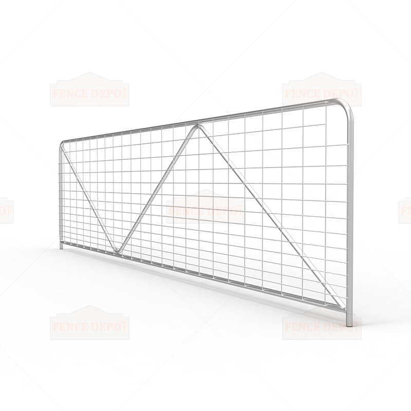 16ft N-Stay Metal Gradient Mesh Infill Farm Gate - FENCE DEPOT