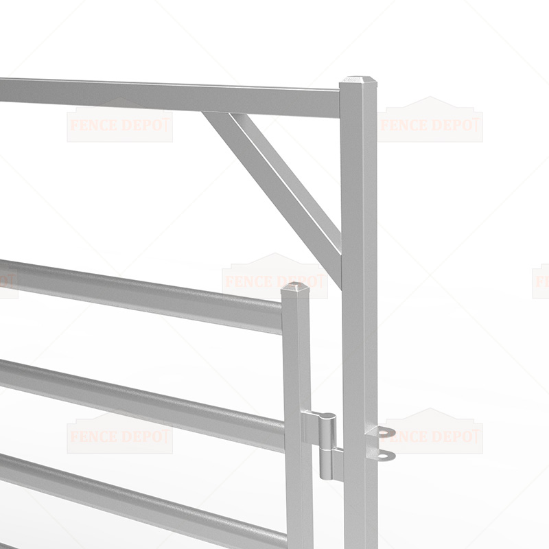 Cattle Rail Double Gates In Frame - FENCE DEPOT