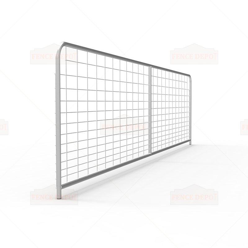16ft I-Stay Metal Gradient Mesh Infill Farm Gate - FENCE DEPOT