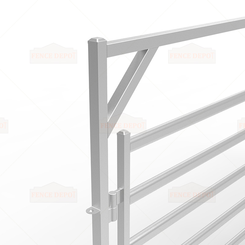 Cattle Rail Double Gates In Frame - FENCE DEPOT