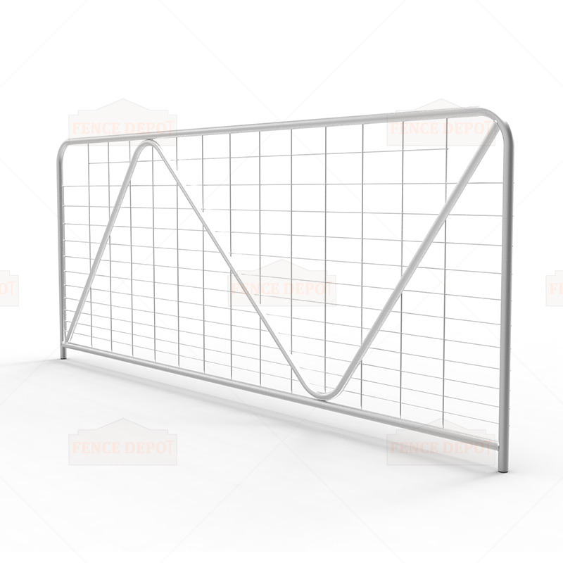10ft N-Stay Metal Gradient Mesh Infill Farm Gate - FENCE DEPOT