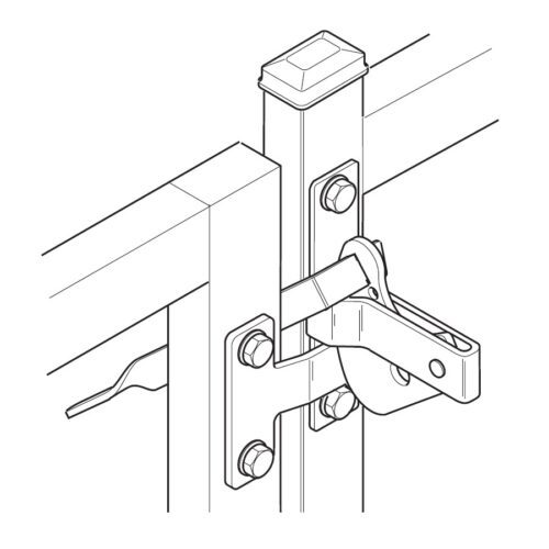 Gate D Latch Striker - FENCE DEPOT