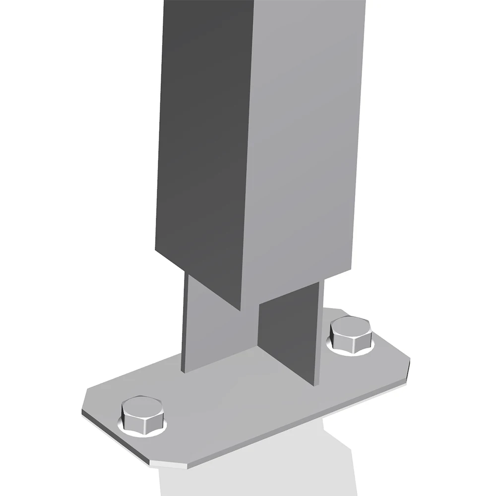 Rectangle Strut Post Base - FENCE DEPOT