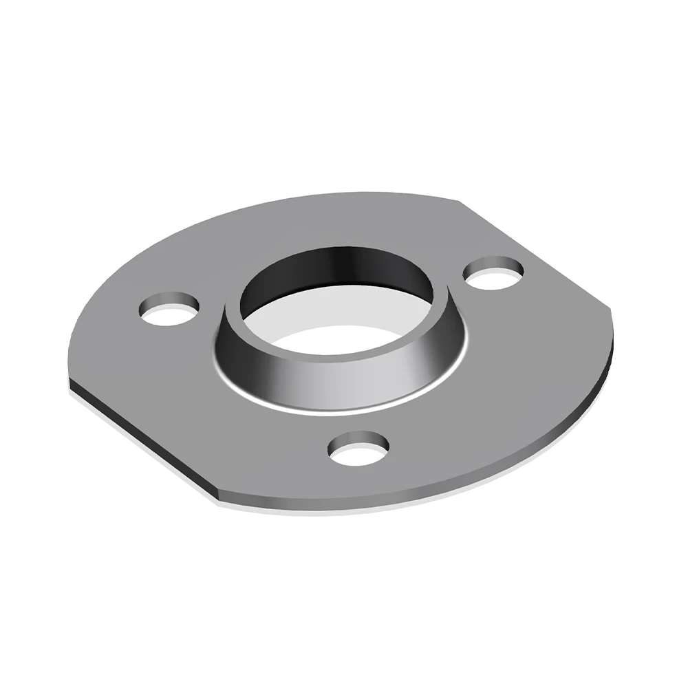 Round Pipe Straight Sides Round Flange - FENCE DEPOT
