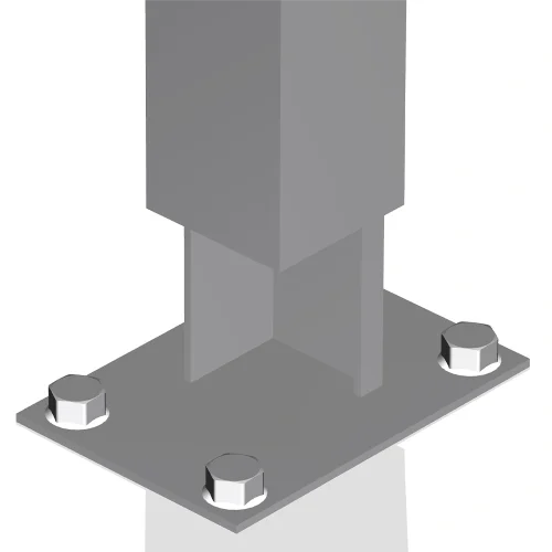 Square Strut Post Base - FENCE DEPOT