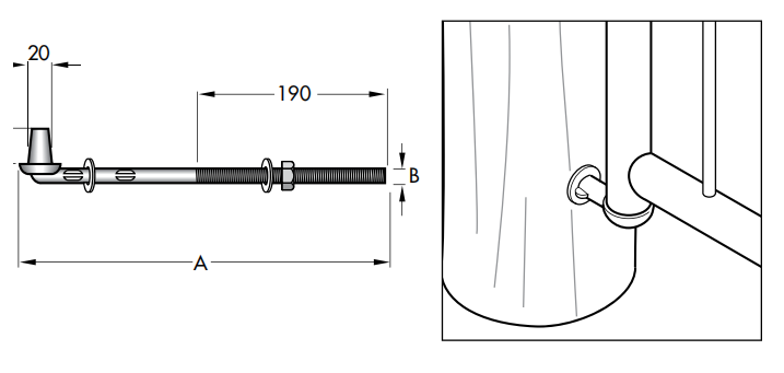 Farm Gate Bolt-Thru Gudgeon - FENCE DEPOT
