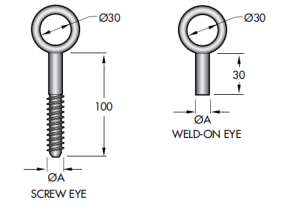 Farm Screw Eye Bolts - FENCE DEPOT