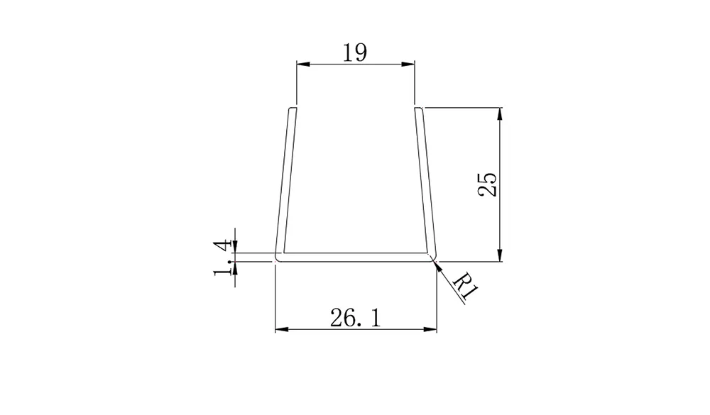 1" White Vinyl Fence U Channel for Panel-Fence Depot