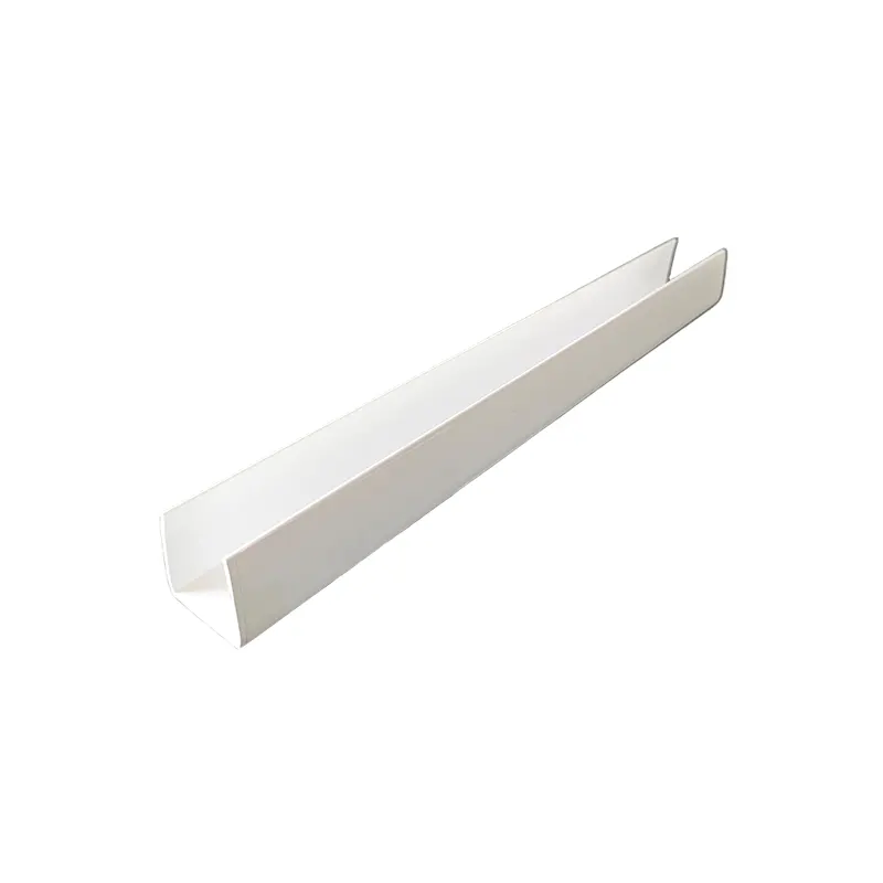 1" White Vinyl Fence U Channel for Panel-Fence Depot