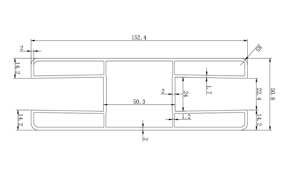 6" x 2" White Vinyl Double Slot Rail-Fence Depot